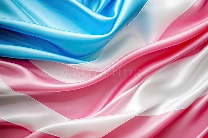 Waving Transgender Flag Background - Generative AI Stock Illustration ...