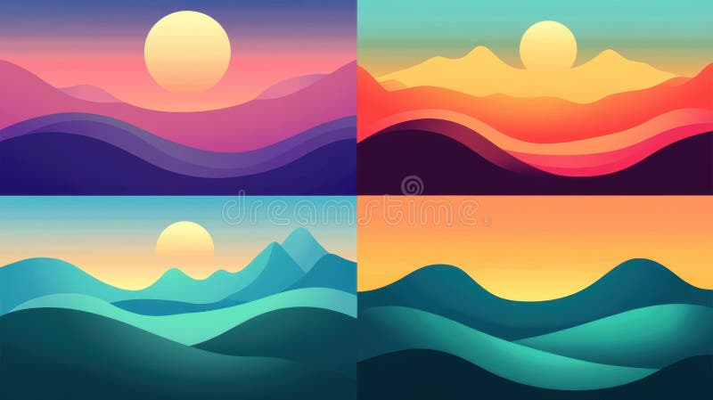 Create Vibrant Sunset and Sunrise Backgrounds Using Modern Gradients ...