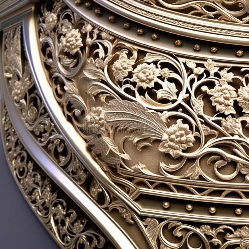 Create a Visual Representation of Delicate Filigree Work on a Piece of ...