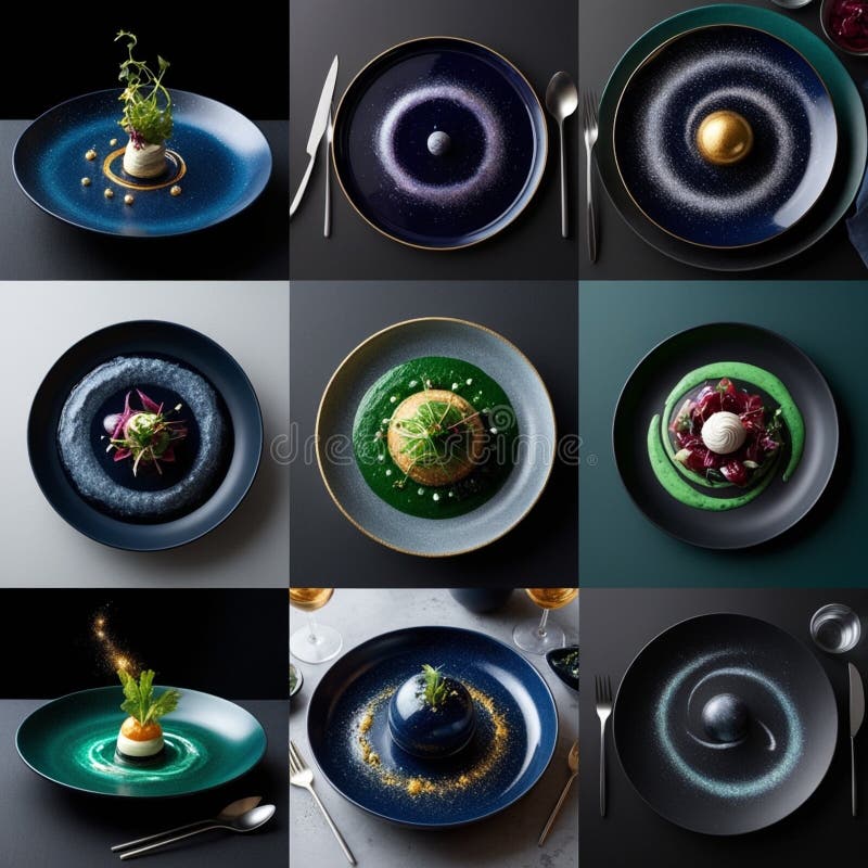 Create a Visually Stunning, Cosmic-inspired Culinary Scene Featuring an ...