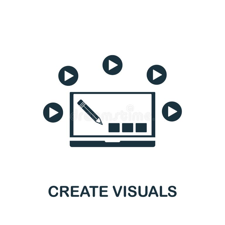 Create Visuals Icon. Simple Element from Game Development Collection ...