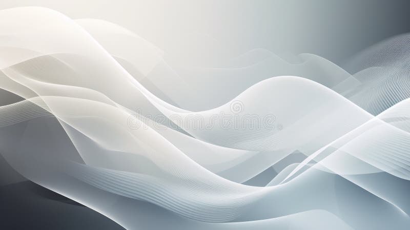 Create White Abstract Background with Flowing Lines and Smooth ...