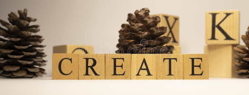 Create Word Background on Wooden Blocks. Close Up Stock Photo - Image ...