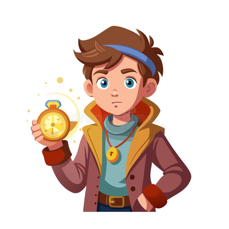 Create a Young Time Traveler Character Stock Vector - Illustration of ...