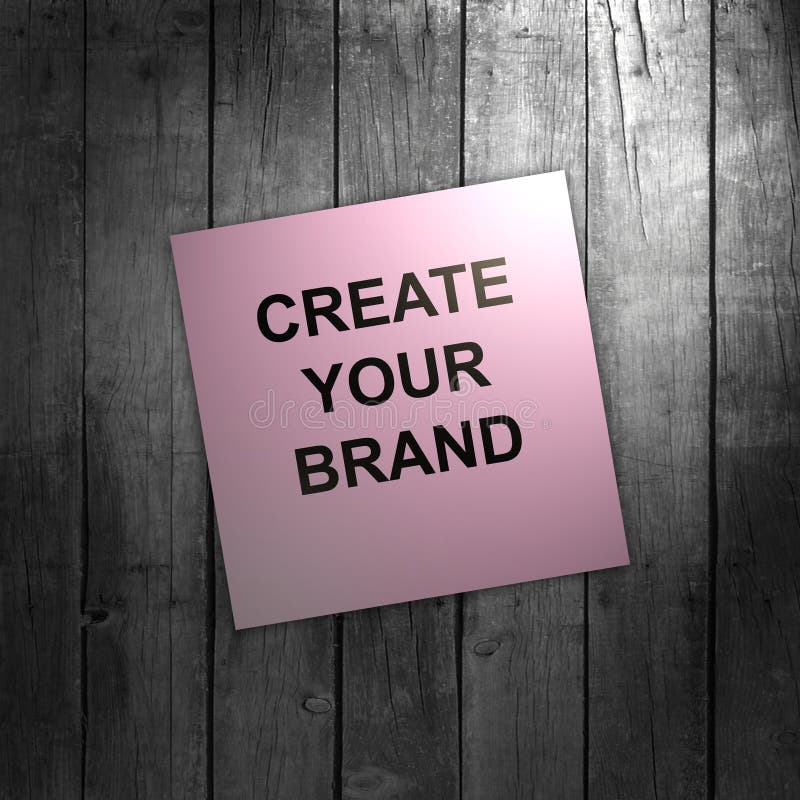 Create Your Brand Words on White Paper. Business Concept Stock Image ...