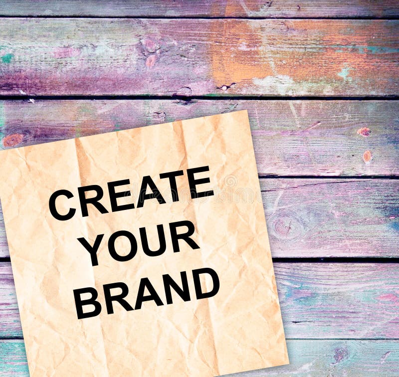 Create Your Brand Words on White Paper. Business Concept Stock Photo ...