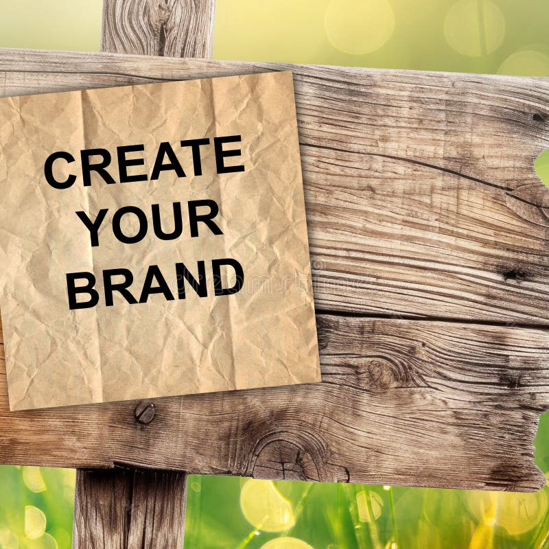 Create Your Brand Words on White Paper. Business Concept Stock Photo ...