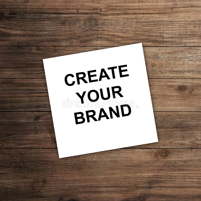 Create Your Brand Words on White Paper. Business Concept Stock Photo ...