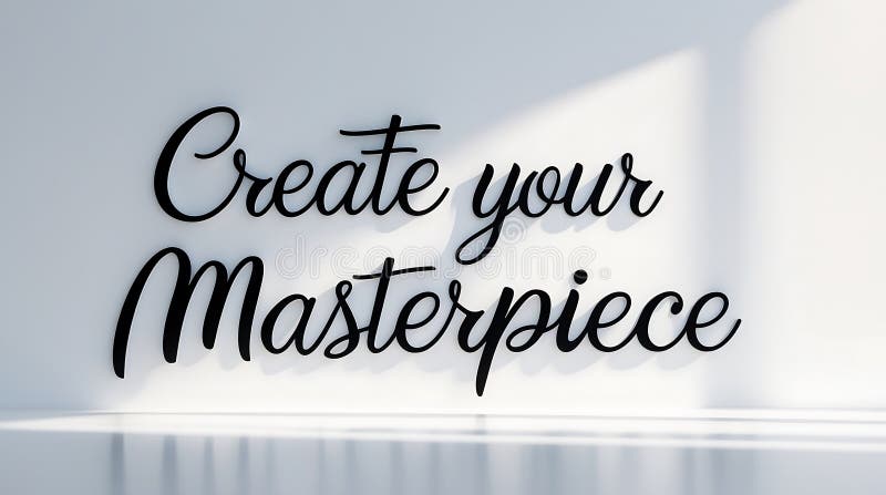 Create Your Masterpiece with Elegant Typography on a Clean Background ...