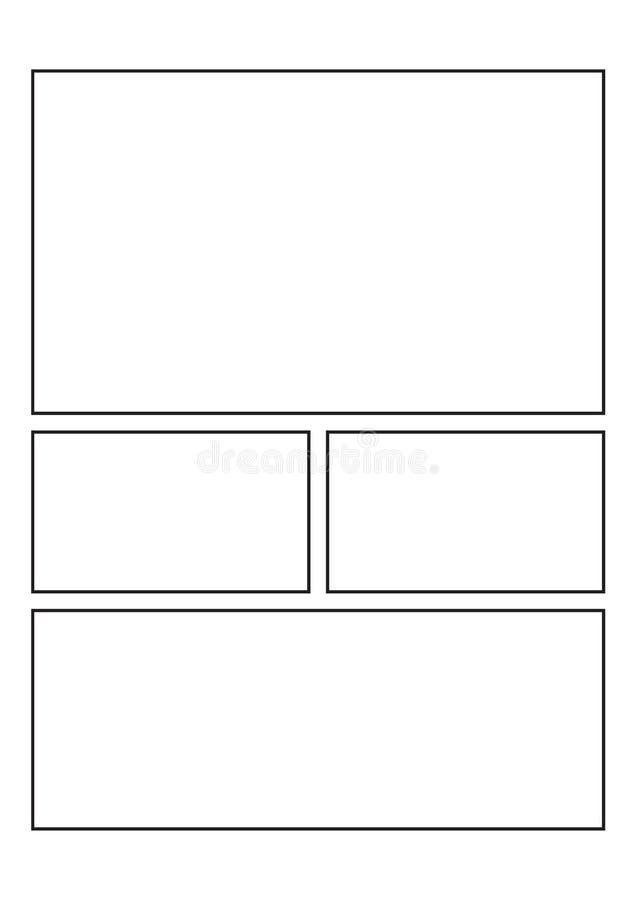 Comics Blank Layout Template Background. Stock Vector - Illustration of ...