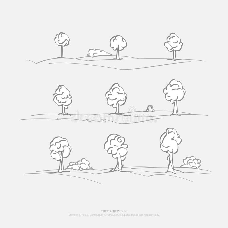 A Set of Natural Landscape Elements for Design and Construction Stock ...