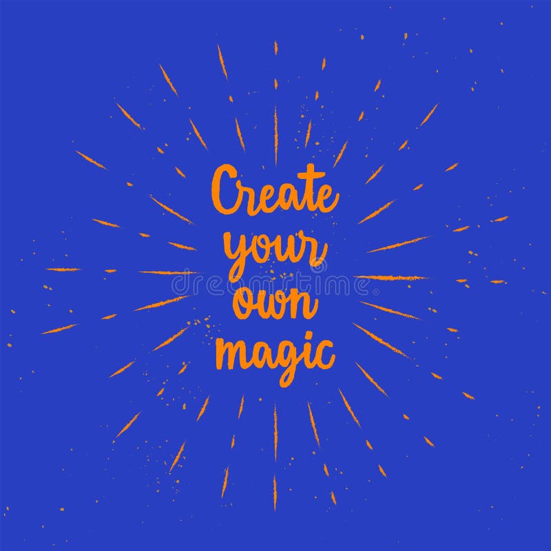 Create Your Own Magic Hand Lettering with Sunburst Lines Stock Vector ...