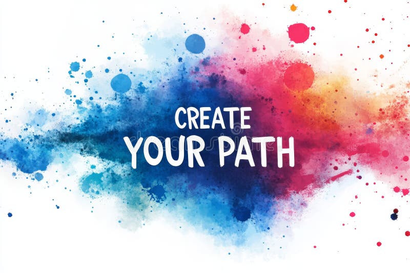 Create Your Path Watercolor Background Stock Illustration ...