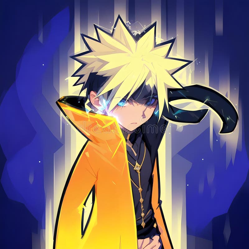 Naruto, with His Kyuubi Cloak Stock Illustration - Illustration of ...