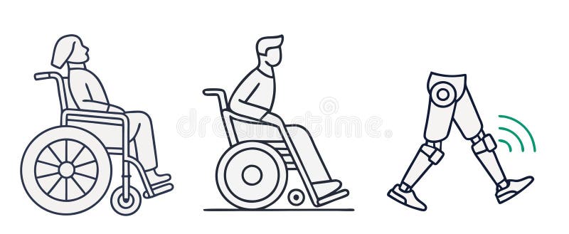Created by AI:Illustration of Prosthetic Legs Promoting Accessibility ...