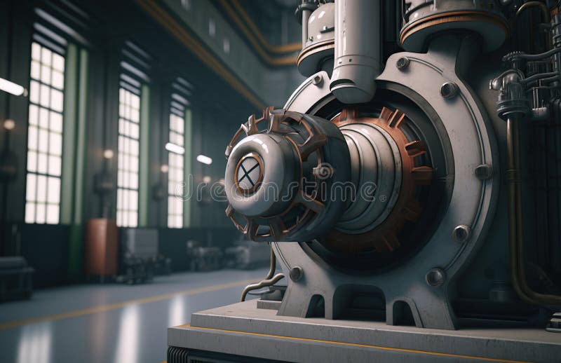 Interior of Nuclear Power Plant Look Like, Generative AI Stock ...