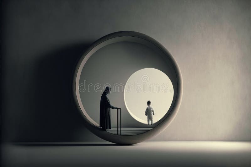 Created with Generative AI Technology. Wheel of Samsara Rebirth Concept ...