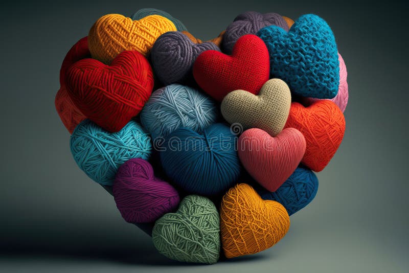 Yarn Wool Heart Shape Symbol Stock Illustrations – 190 Yarn Wool Heart ...