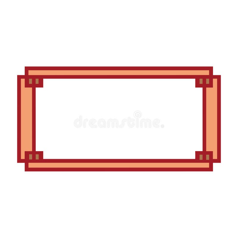 An Ornate Rectangle Frame with a Red Design, Transparent Background and ...