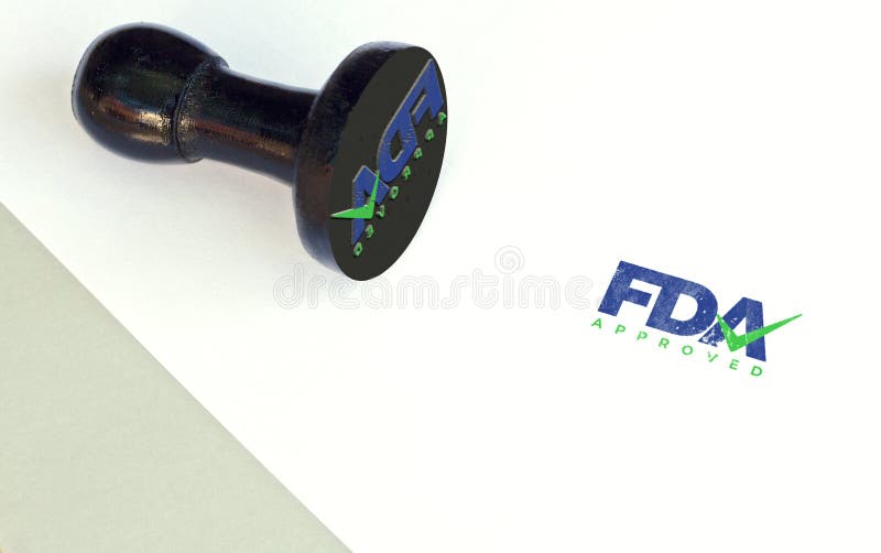 Stamp of FDA Approved in Blue Color and Green with Tick Mark Editorial ...