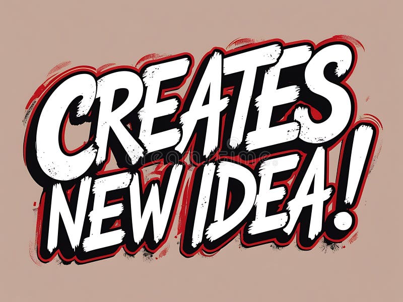 Creates New Idea Bold Text Graphic Design Stock Illustration ...