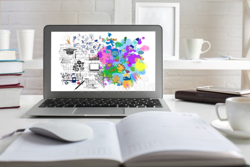 Creatief En Analytisch Het Denken Concept Stock Afbeelding - Image of ...