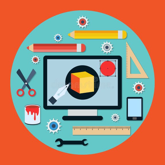 Creatief Proces Vectorconcept Vector Illustratie - Illustration of ...