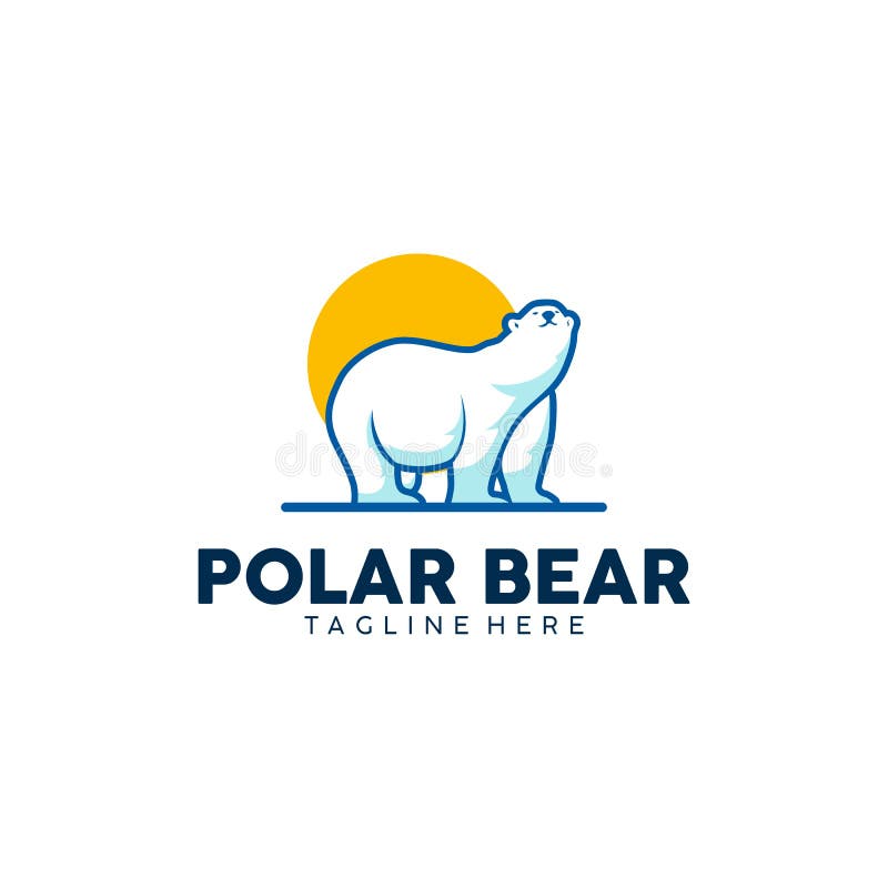 Creatieve Ijsbeer Logo Design Vector Art Logo Stock Illustratie ...