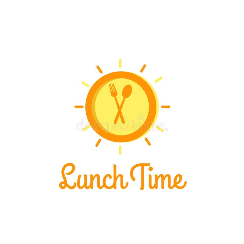 Creatieve Lunchtijd Logo Design Vector Art Logo Stock Illustratie ...