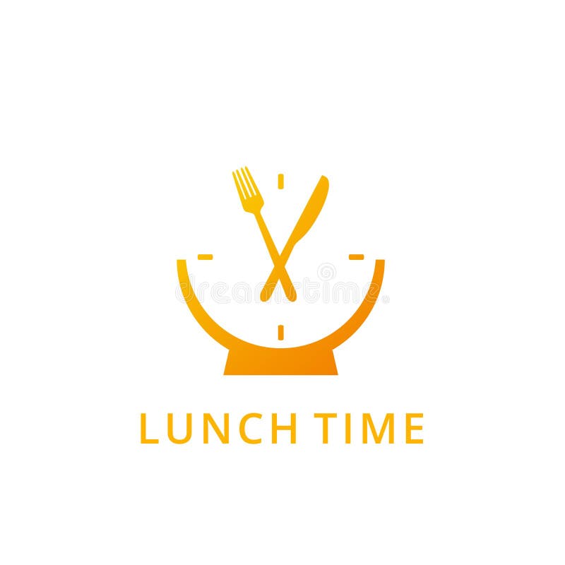Creatieve Lunchtijd Logo Design Vector Art Logo Stock Illustratie ...