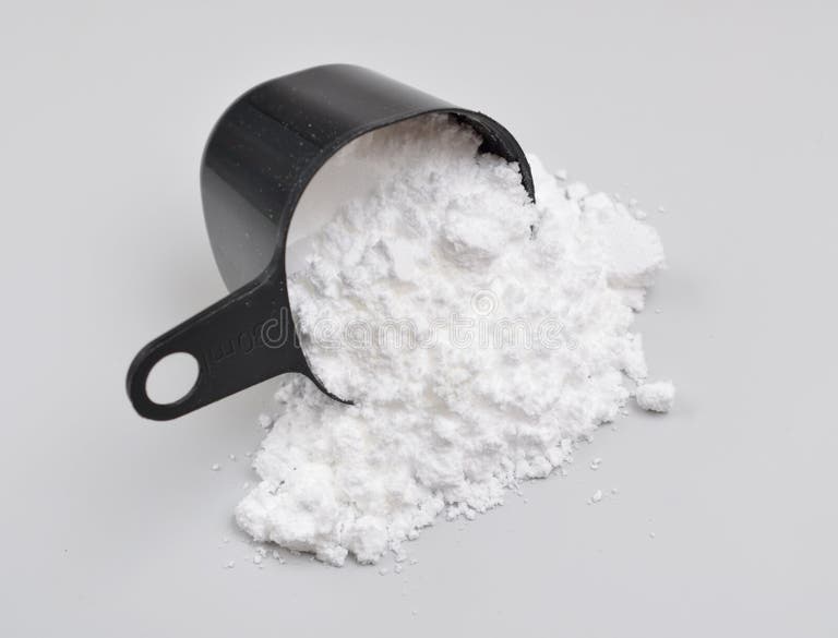 Creatine Powder on Light Grey Background Stock Photo - Image of ...