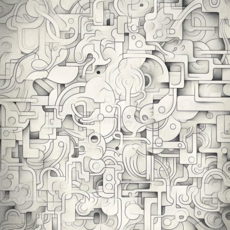 Creating Abstract High Renaissance Art with Pencil Doodles Stock ...