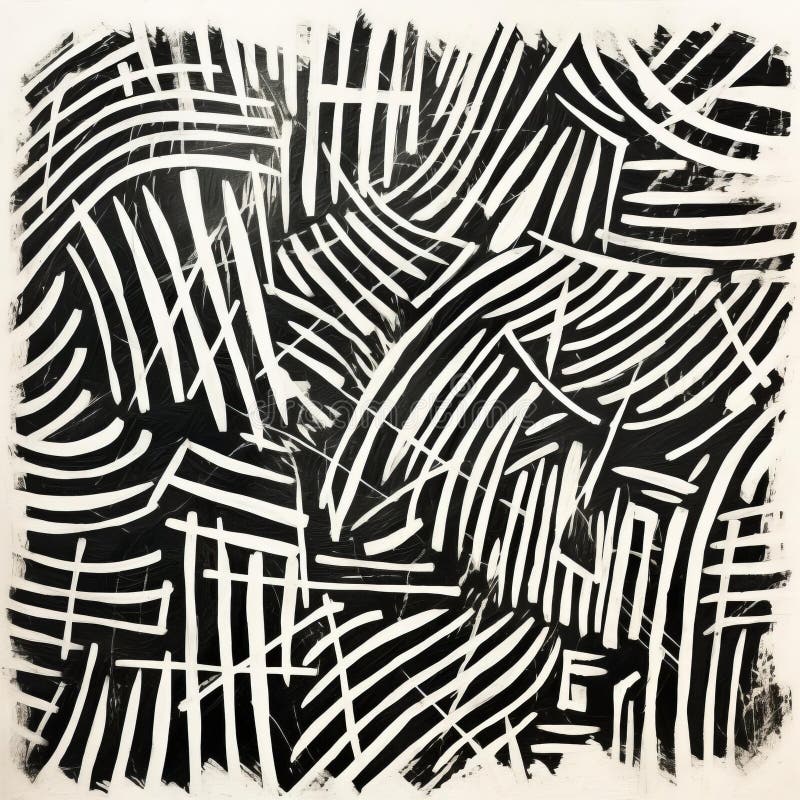 Creating Abstract Sgraffito Art with Random Pencil Doodles Stock ...