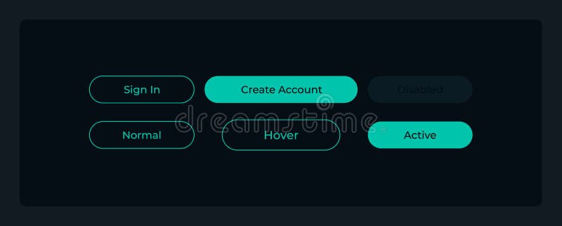 Creating Account UI Elements Kit Stock Vector - Illustration of state, submit: 264689491
