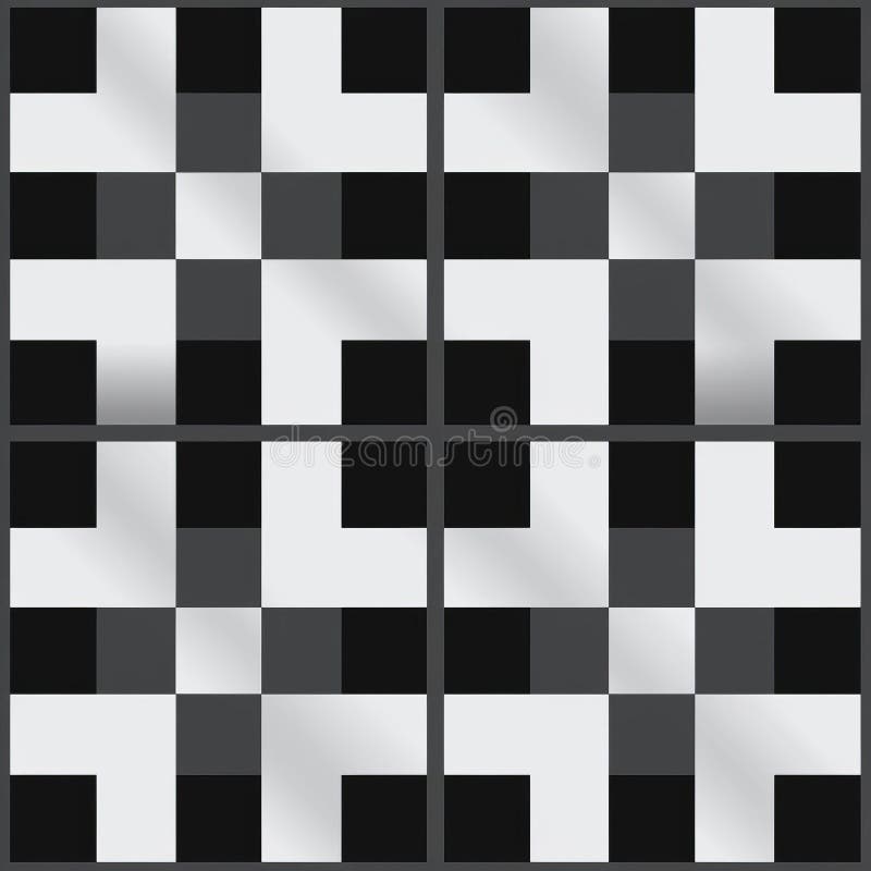 Creating Alternating Black and White Twill Weave Patterns Grid Stock ...