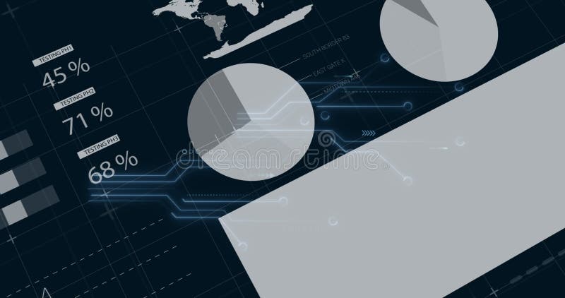 Creating Animation of Digital Data Visualization with Charts and World Map Stock Video - Video ...