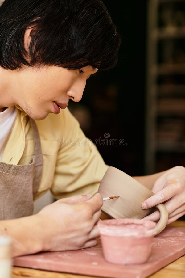 Creating Beautiful Hand Crafted Pottery in Stock Photo - Image of ...