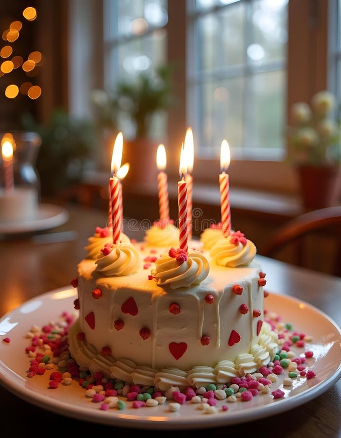 Birthday Party Composition with Cake Stock Image - Image of cupcake ...