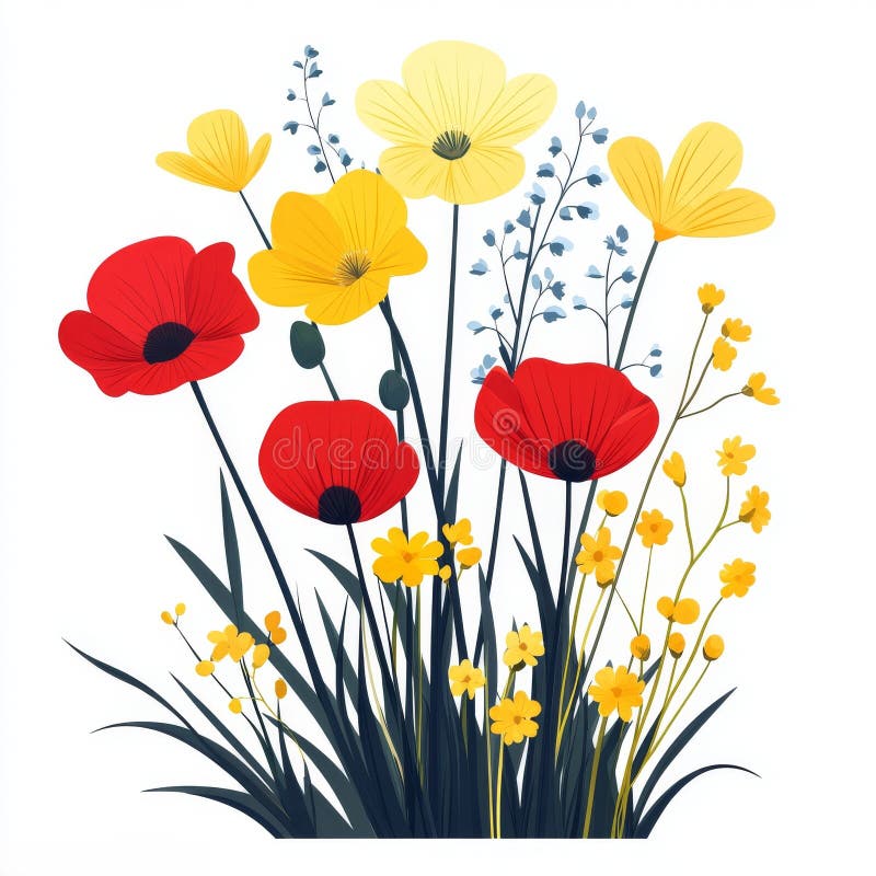 Creating a Colored Pencil Drawing of Flowers To Greet Summer Stock ...