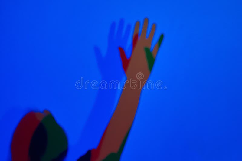 Creating Colored Shadows in Experimentanium Stock Photo - Image of ...