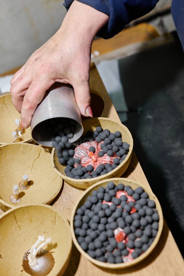 Creating Colorful Bursts of Joy with Handcrafted Firework Assembly in a ...