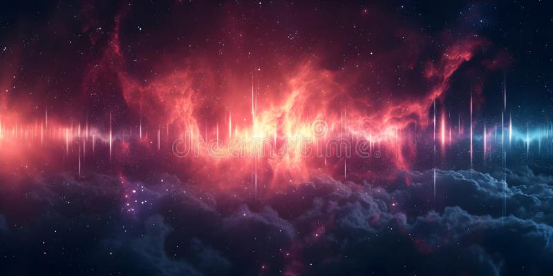 Creating Cosmic Balance: Equalizer Bars Sway To an Ethereal Beat in ...