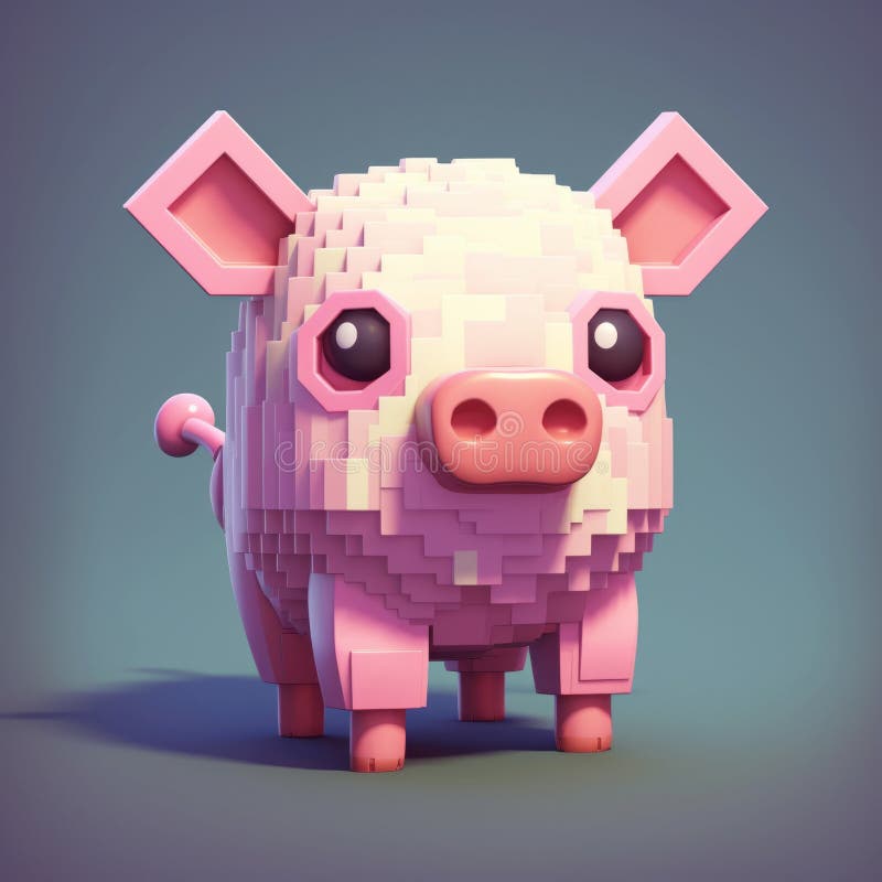 Pixelated Pig Stock Illustrations – 76 Pixelated Pig Stock ...