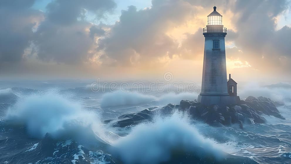 Creating a D Visualization of a Lighthouse in the Turbulent North Sea ...