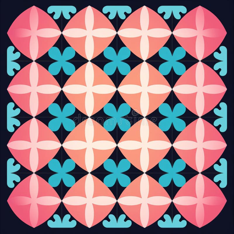 Creating a Damask Pattern with Alternating Color Squares Grid Stock ...