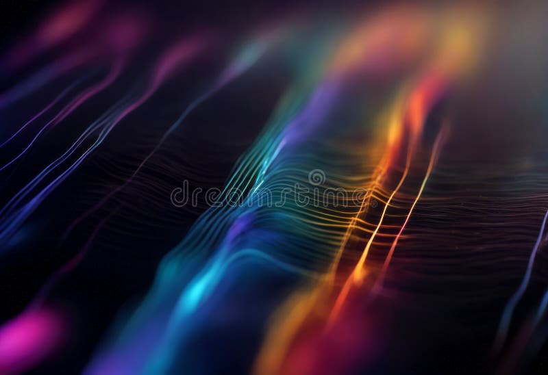 Creating Dark Background Waveform Calming Soft Undulating Colorful ...