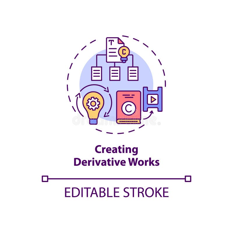 Creating Derivative Works Concept Icon Stock Vector - Illustration of ...