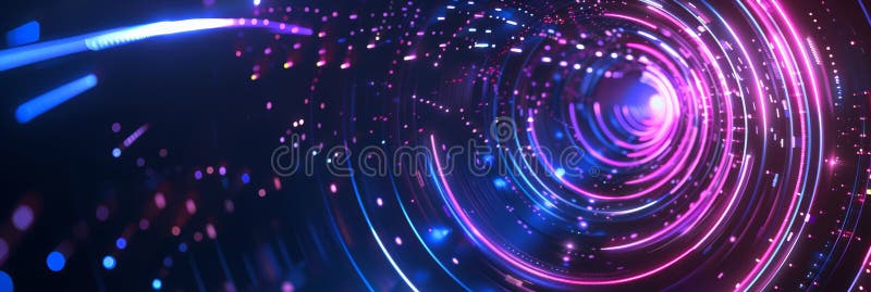 Creating a Digital Vortex with Neon Lights and Futuristic Effects for a ...