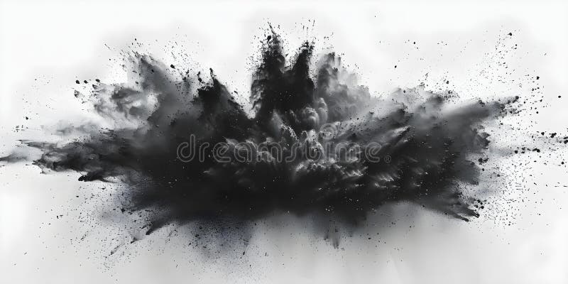 Creating a Dynamic Explosion Effect with Black Charcoal Powder. Concept ...