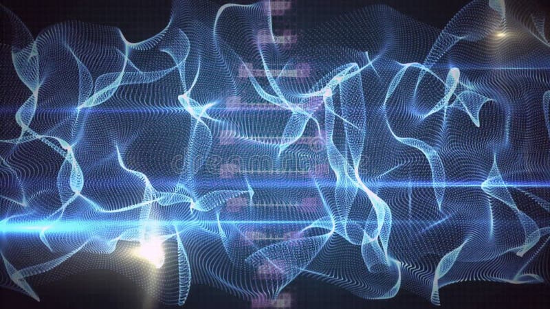 Creating Dynamic Visual Patterns Animation Of Abstract Digital Waveforms And Glowing Lines